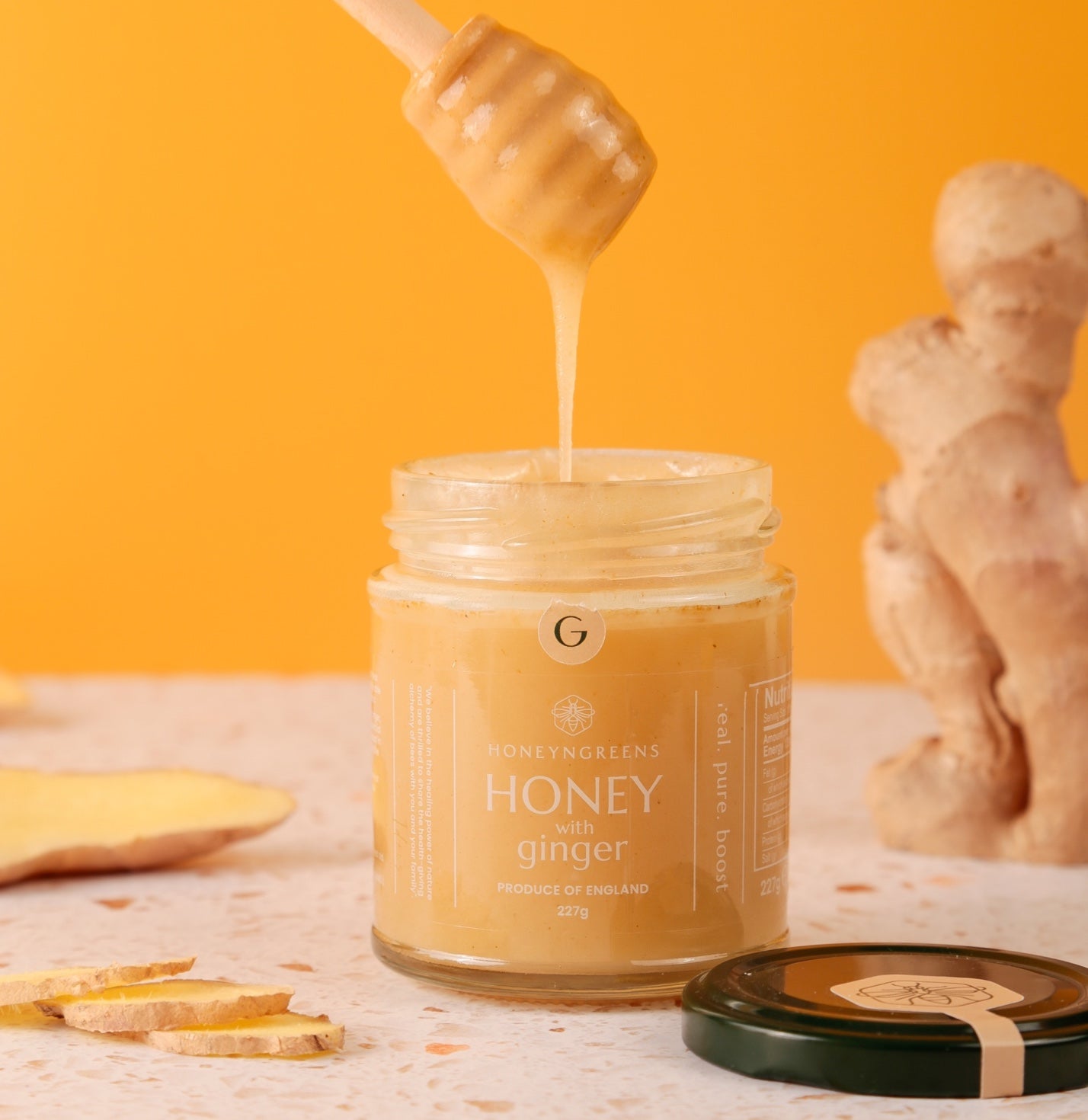 Ginger Shine Honey 227g - A spicy vitality blend! produce of the UK ...