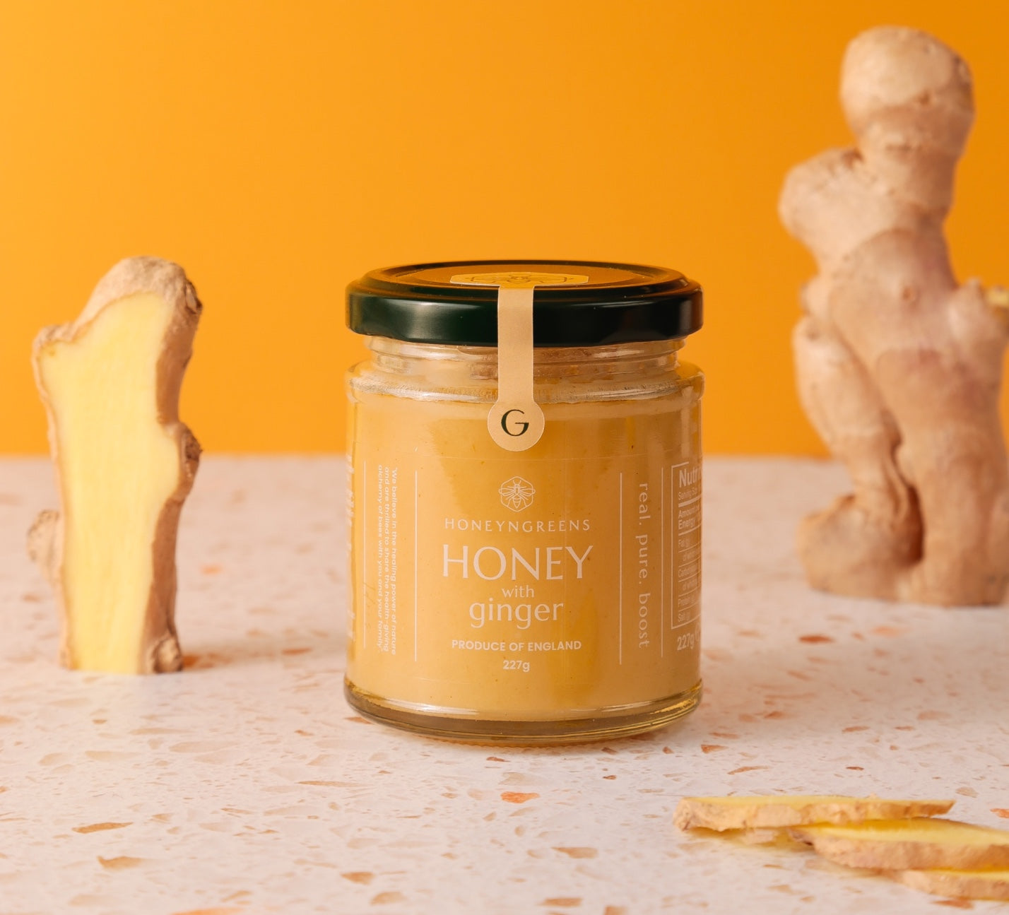 Ginger Shine Honey 227g - A spicy vitality blend! produce of the UK ...
